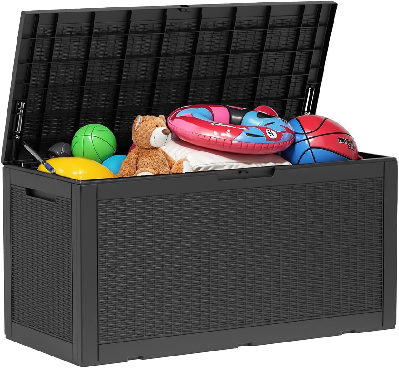 100 Gallon Large Deck Box, Outdoor Storage Box for Patio Furniture ...