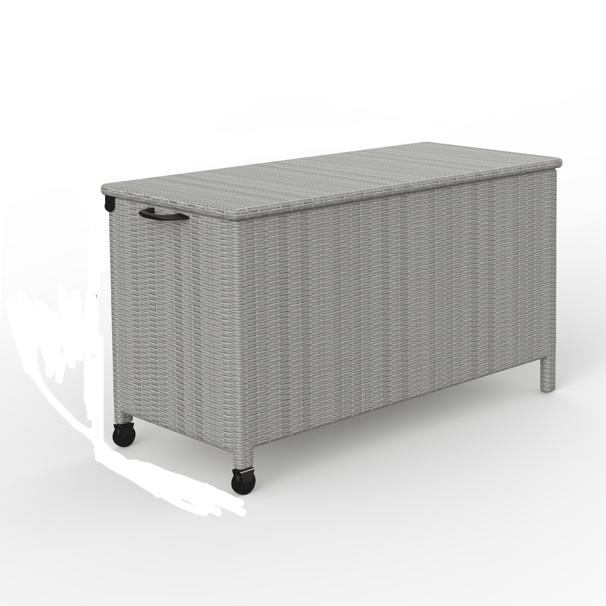 100 Gallon Outdoor Storage Box with Rotating Wheel Deck Boxes Outdoor ...