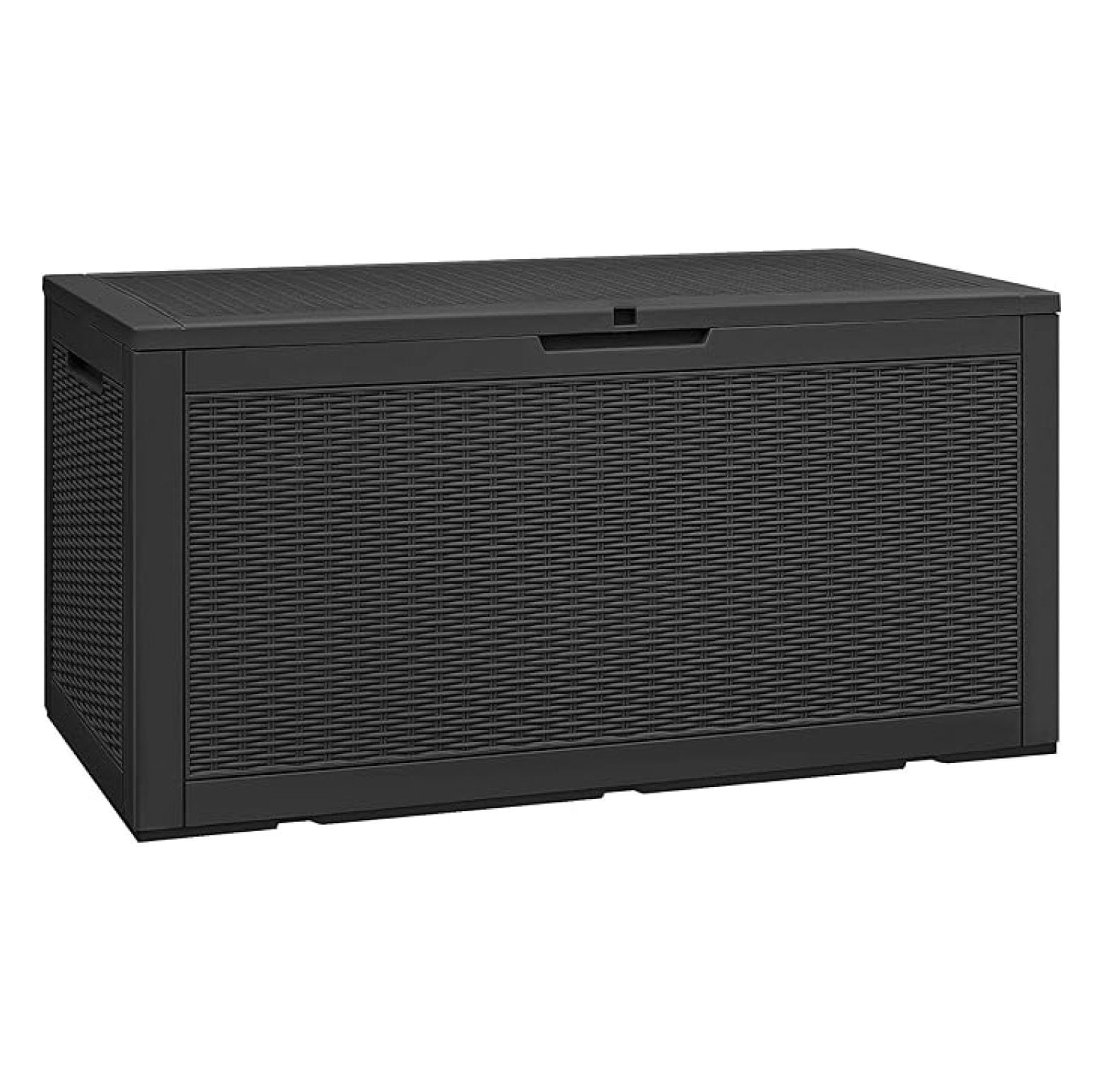100 Gallon Outdoor Storage Box Waterproof Large Resin Patio Storage ...