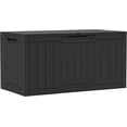 100 Gallon Outdoor Storage Box, Weather-Resistant Resin Lockable ...