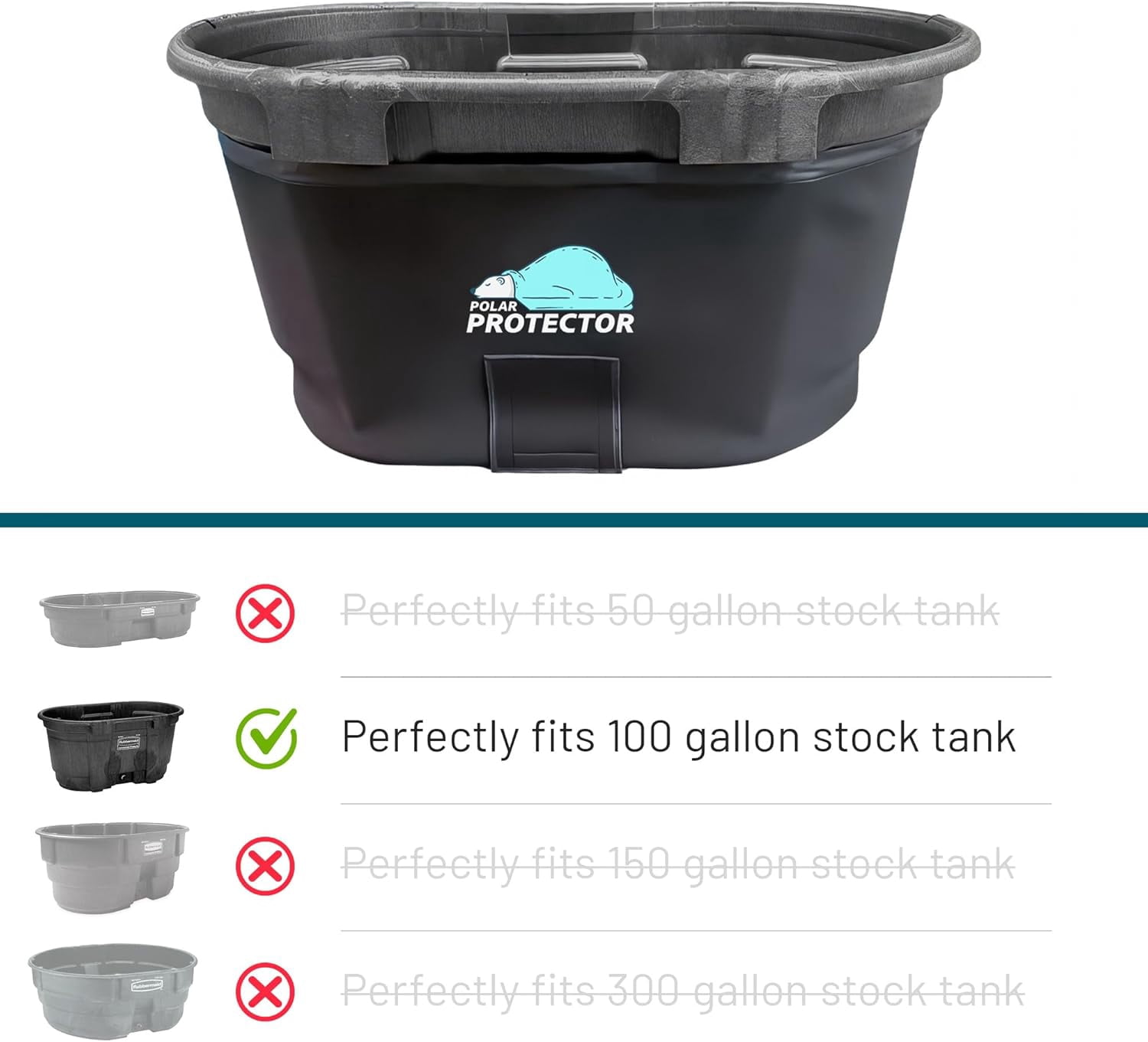 100 Gallon Oval Stock Tank Insulated 5mm Neoprene Slip Sleeve Ice Water ...