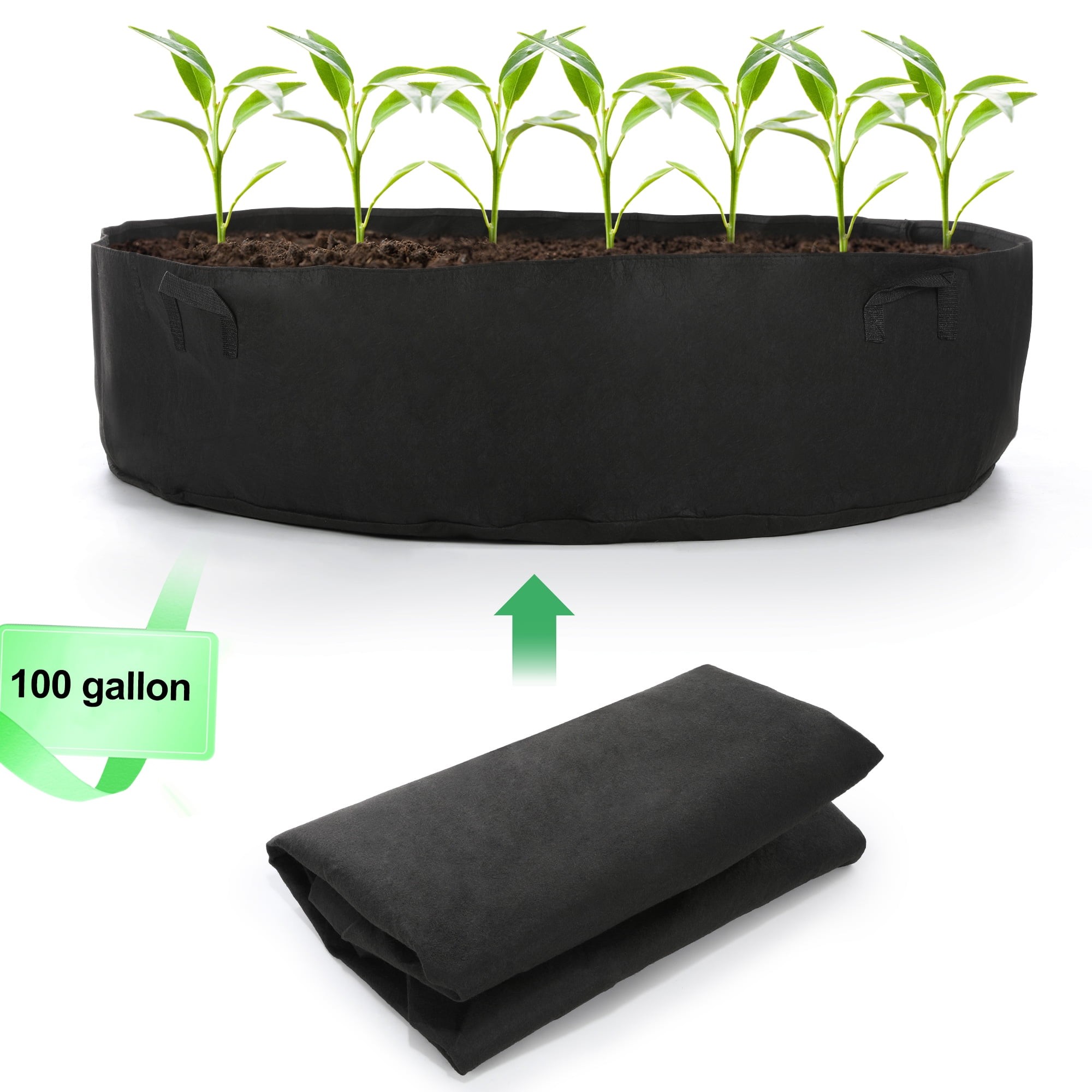 100 Gallon Plant Bags Extra Large Fabric Raised Raised Bed Planter ...