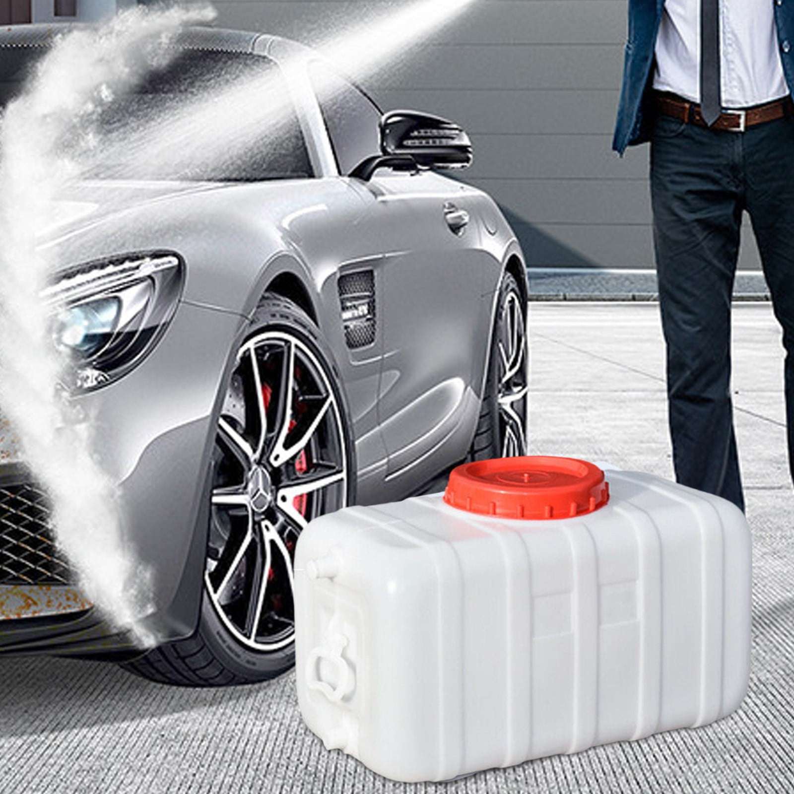 100 Gallon Plastic Water Storage Tank Large Water Container Suitable ...