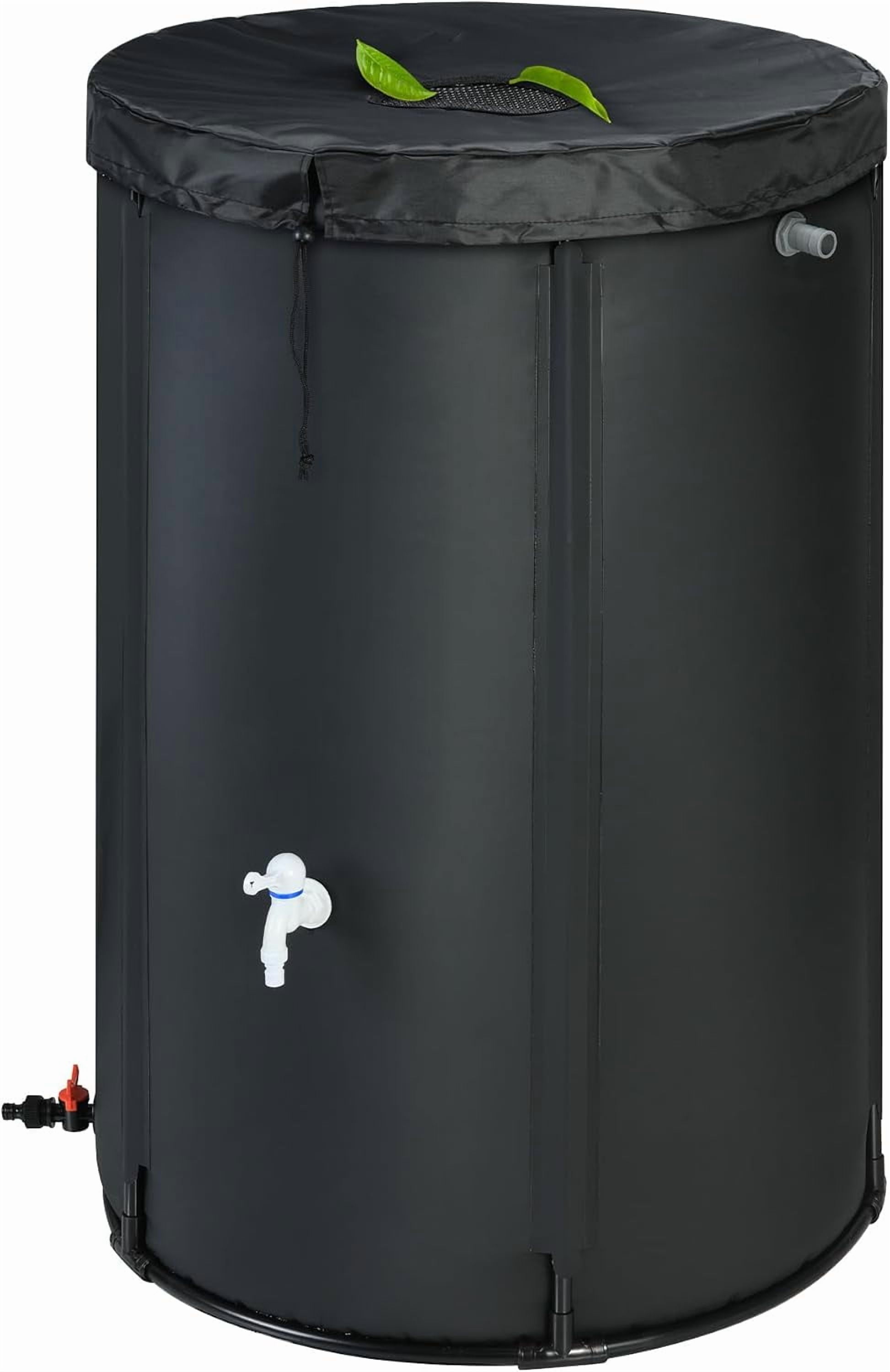 100 Gallon Rain Barrel Water Tank - Portable Collapsible Rain Water ...