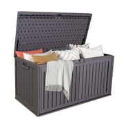 JOIVI 120 Gallon Outdoor Patio Storage Deck Box, Large Wicker Storage ...