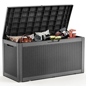 Suncast Backyard Oasis 195 Gal Vertical Deck Box for Outdoor Storage ...