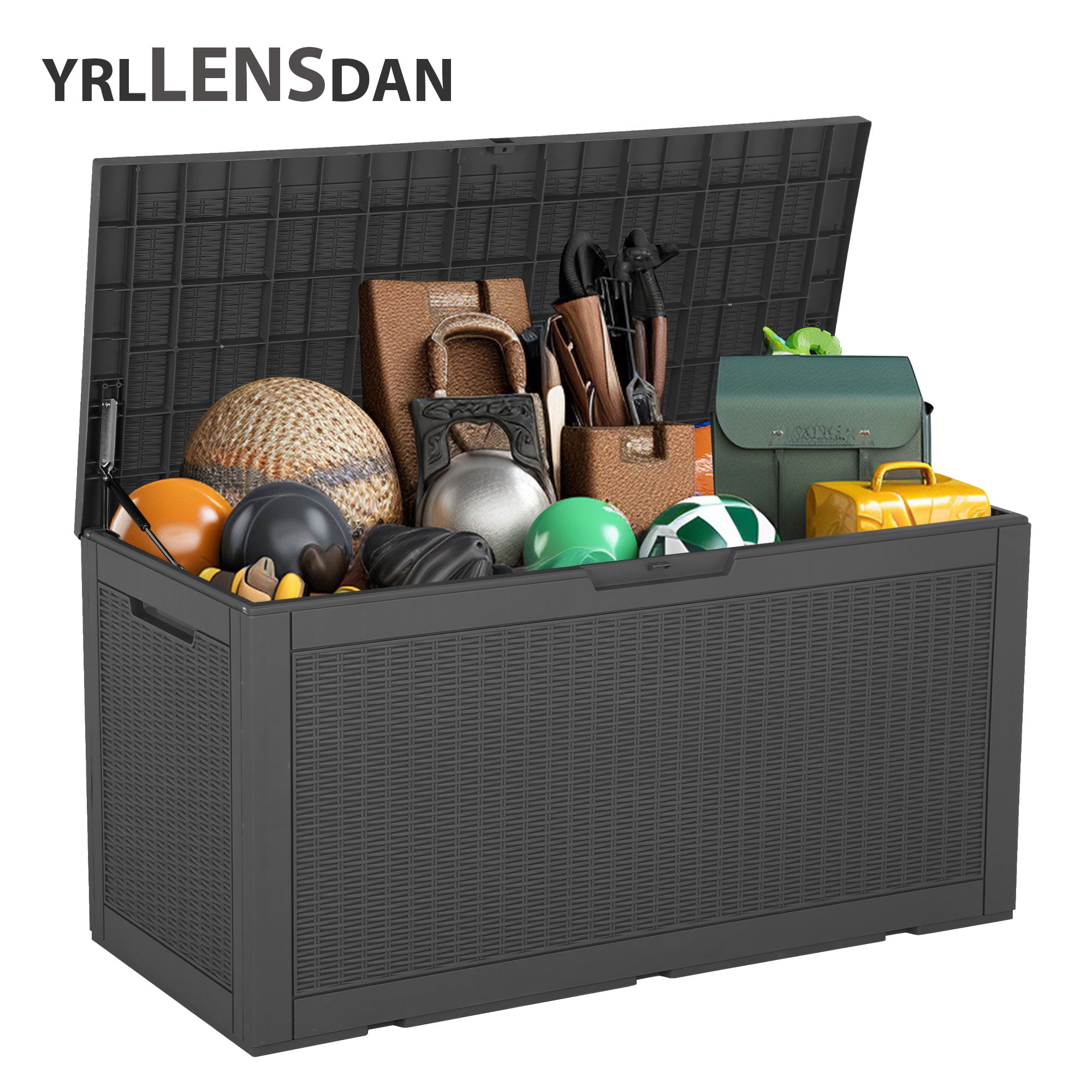 100 Gallon Large Deck Boxes Outdoor Waterproof Deck Storage Box Patio ...