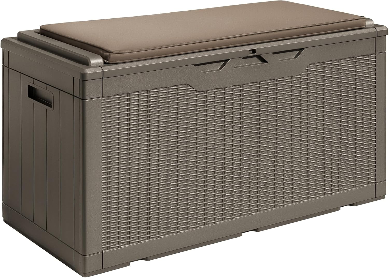 100 Gallon Waterproof Large Resin Deck Box Outdoor Storage Box Indoor ...