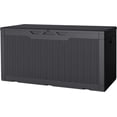 100-Gallon Waterproof Outdoor Storage Box with Lockable Lid for Garden ...