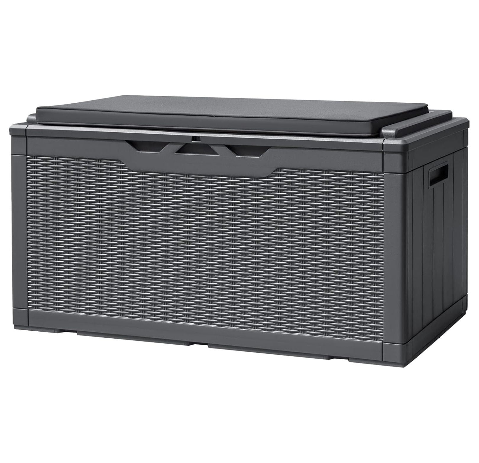 100 Gallon , Waterproof Resin Outdoor Storage Box with Cushion for ...