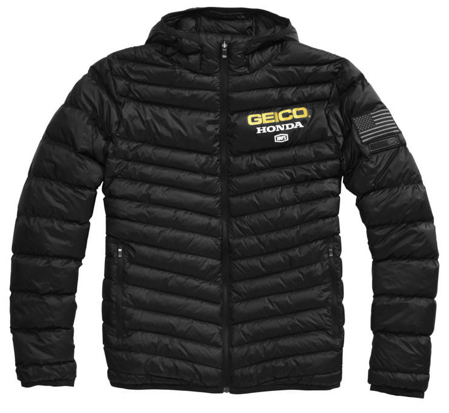 100% Geico Honda Delta 1 Puffer Mens Jacket Black - Walmart.com