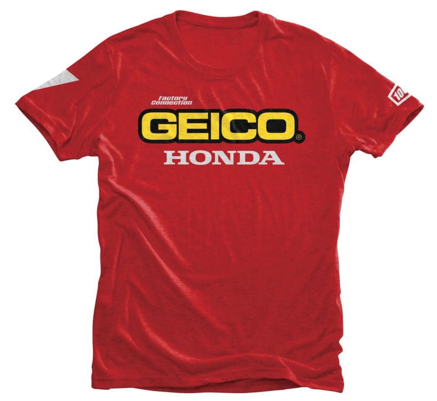 100% Geico Honda Standard Tee Red S 32900-003-10 - Walmart.com