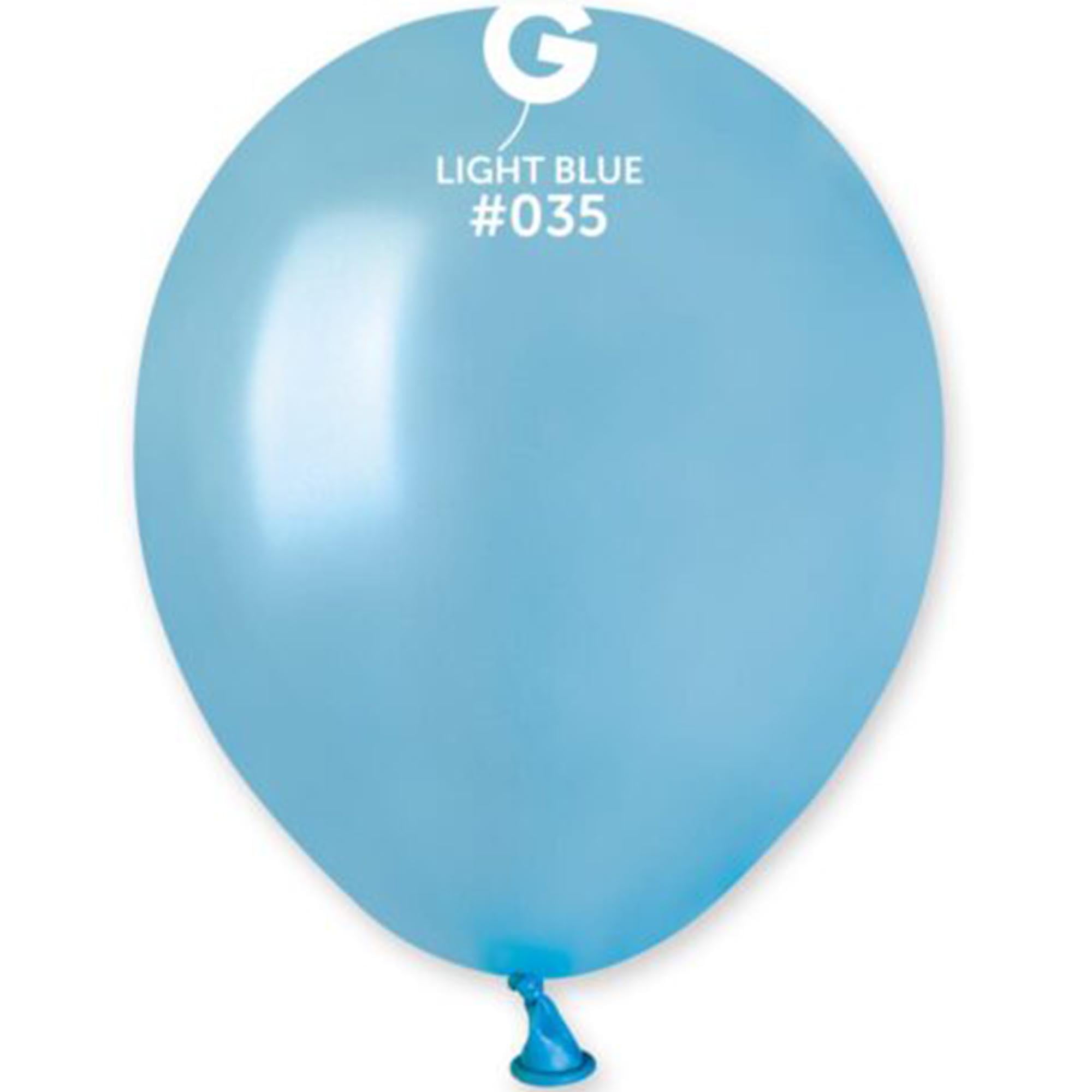 100 Gemar Metallic Light Blue Balloons 5" - Walmart.com