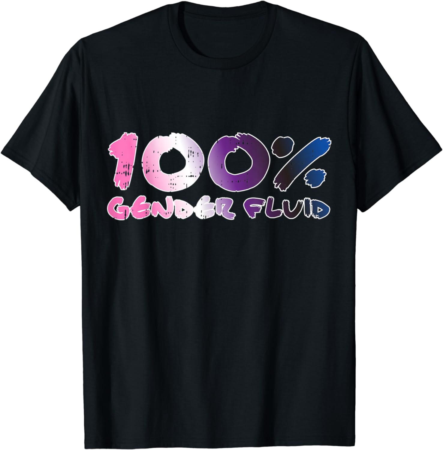 100% Genderfluid Pride Flag Proud LGBTQ Cool LGBT Ally Gift T-Shirt ...
