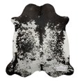 100% Genuine Leather Cowhide Rug in Black Speckled | Medium 5' x 7 ...