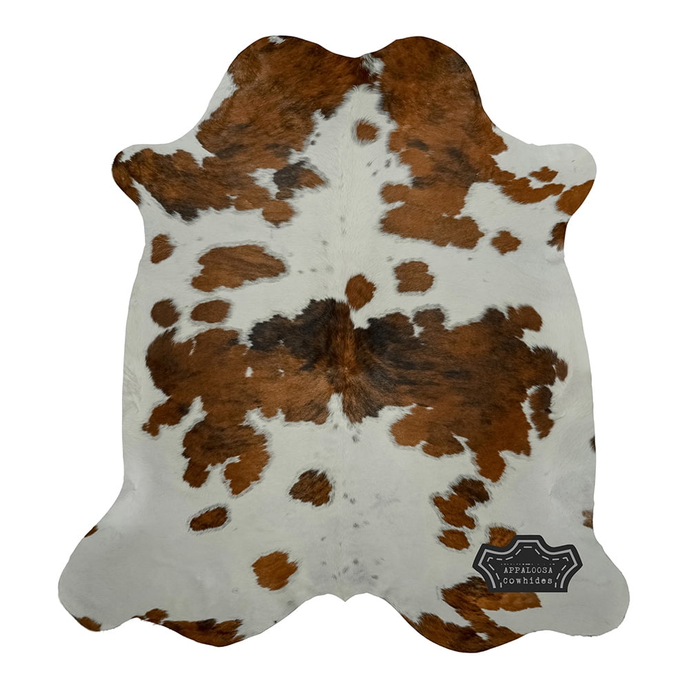 100% Genuine Leather Cowhide Rug in Light Tricolor | Large 6' x 7 ...