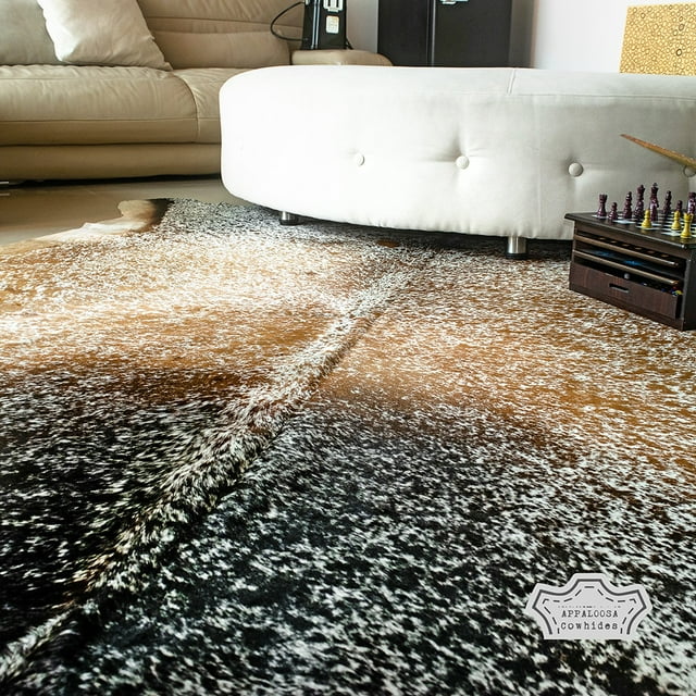 100% Genuine Leather Cowhide Rug in Multicolor Speckled | Extra Large 6 ...