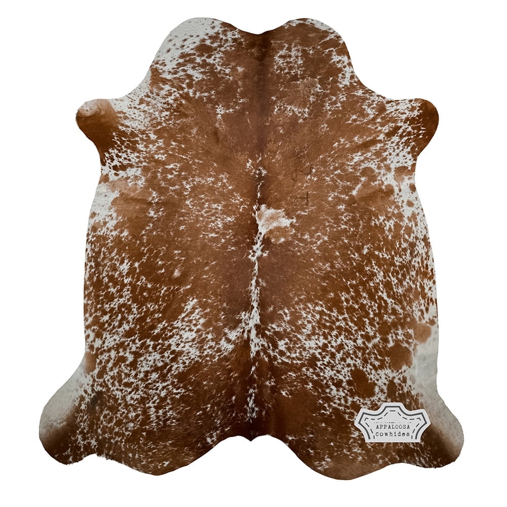 100% Genuine Leather cowhide Rug in Brown Speckled | Large 6' x 7 ...