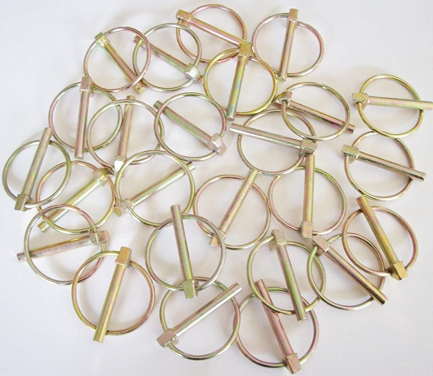 100 Goliath Industrial 1/4" Lynch Pin 3 Point 3PT Hitch Clips Tractor ...