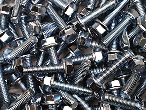 (100) Grade 5 Hex 3/8-16 x -/2 Serrated Flange Bolts Cap Screw ...