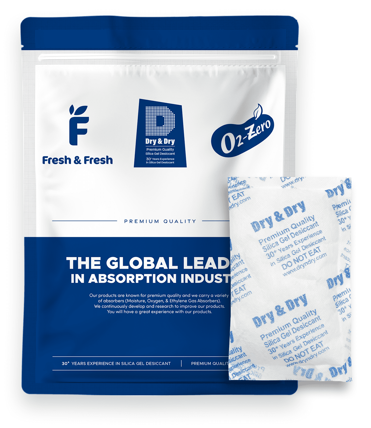 100 Gram [20 Packs] "Dry & Dry" Premium Silica Gel Packets Desiccant ...