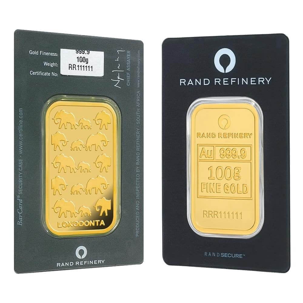 100 Gram Rand Refinery Gold Bar .9999 Fine (in Assay) - Walmart.com