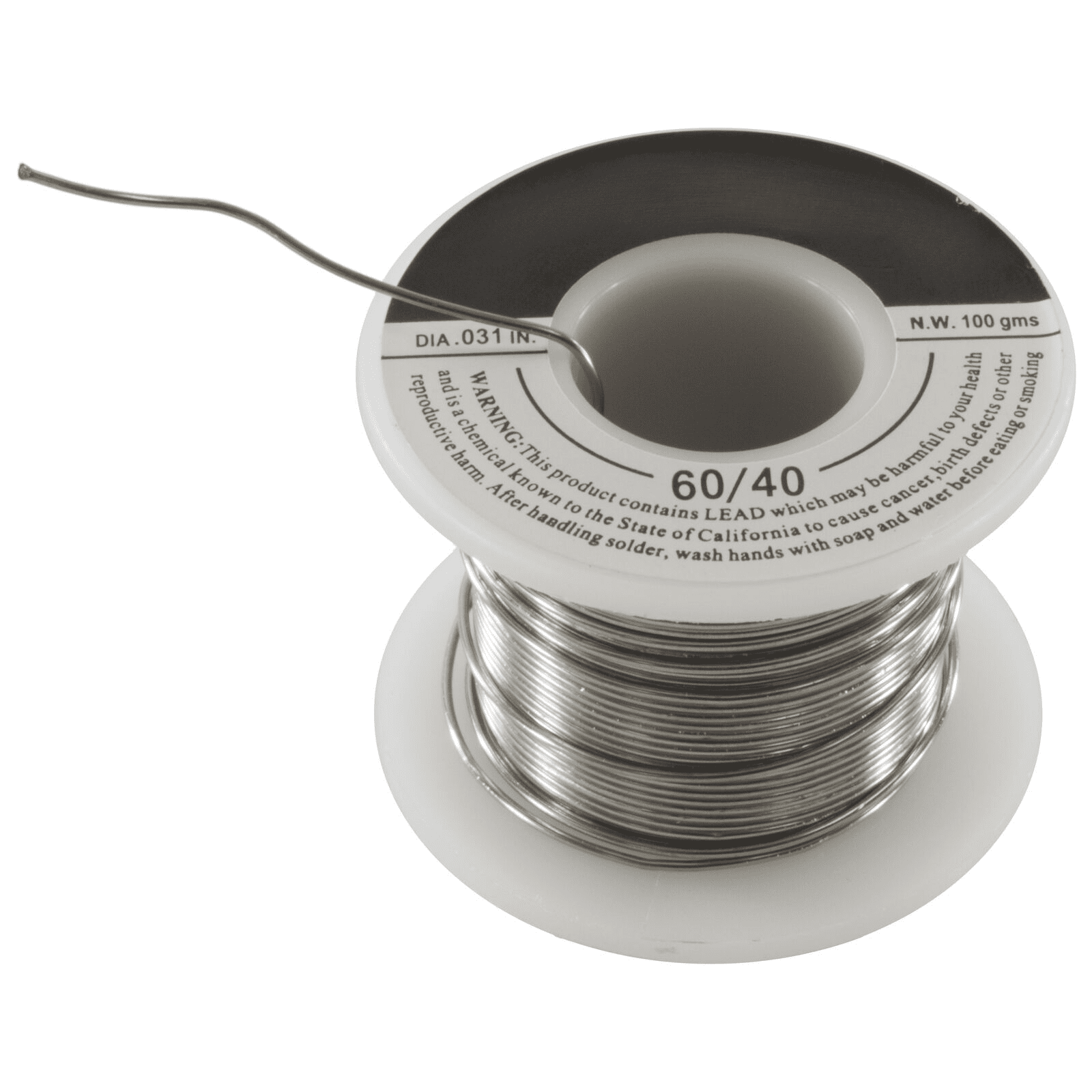 100 Gram Rosin Core Solder Spool - 60/40 - Thickness .031" - Walmart.com