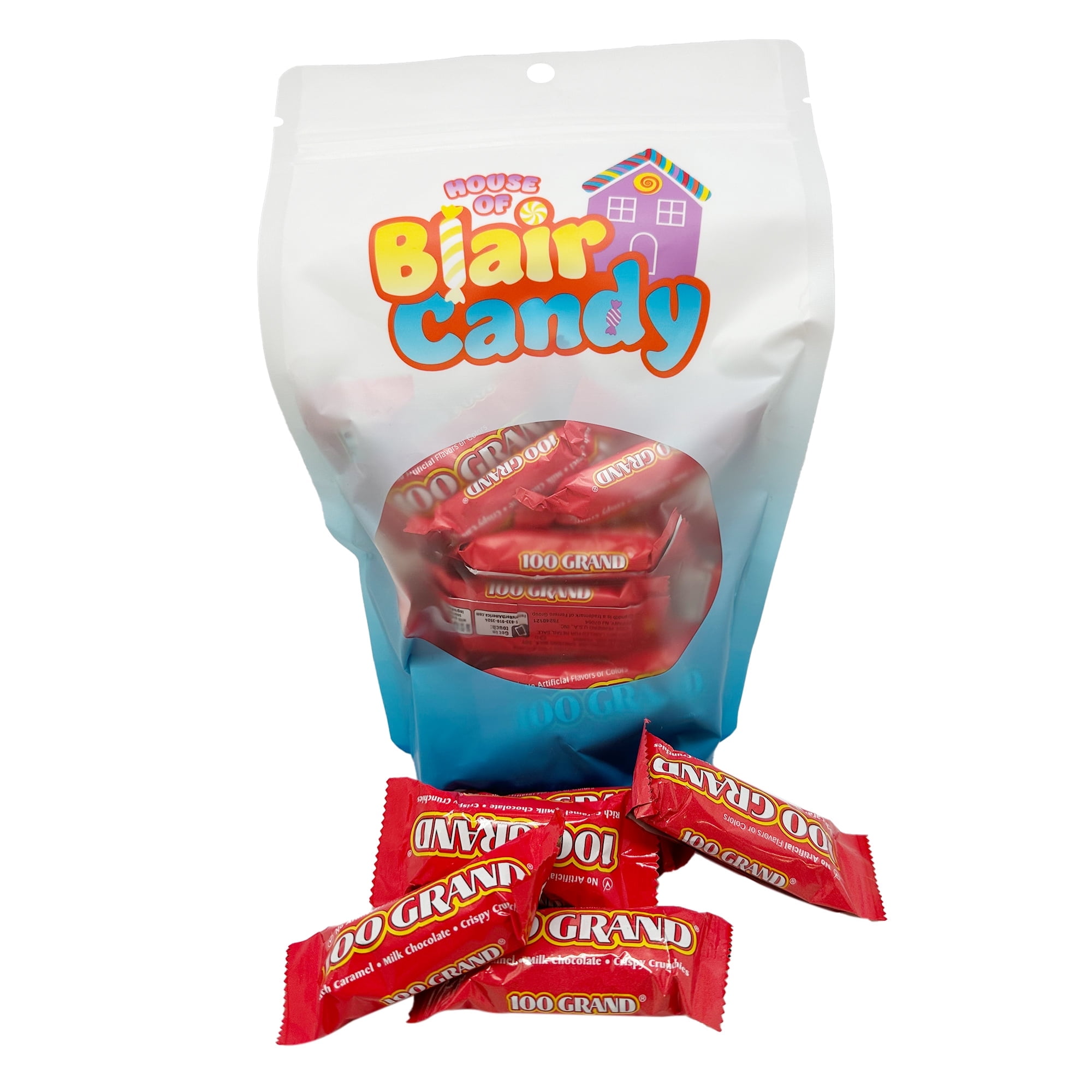 Blair Candy, 100 Grand Milk Chocolate Candy Bars, Rich Caramel, Crunchy ...