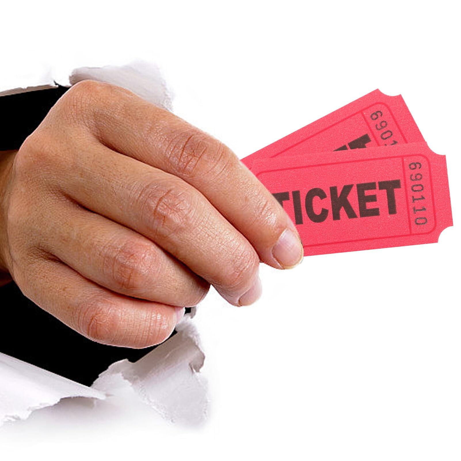 100 Gray Colored Raffle Tickets Double Roll 50/50 Carnival Fair Split ...