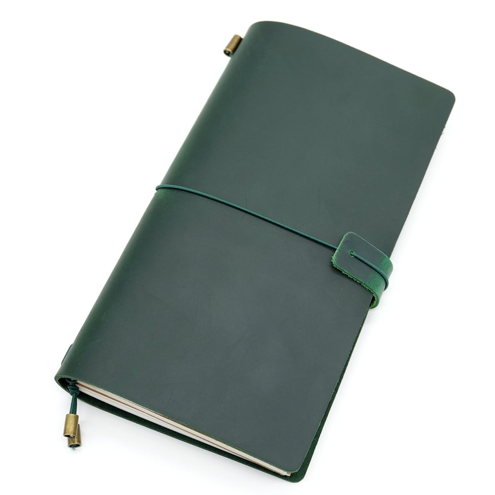 100% Handmade Genuine Leather Traveler's Notebook Travel Diary Journal ...