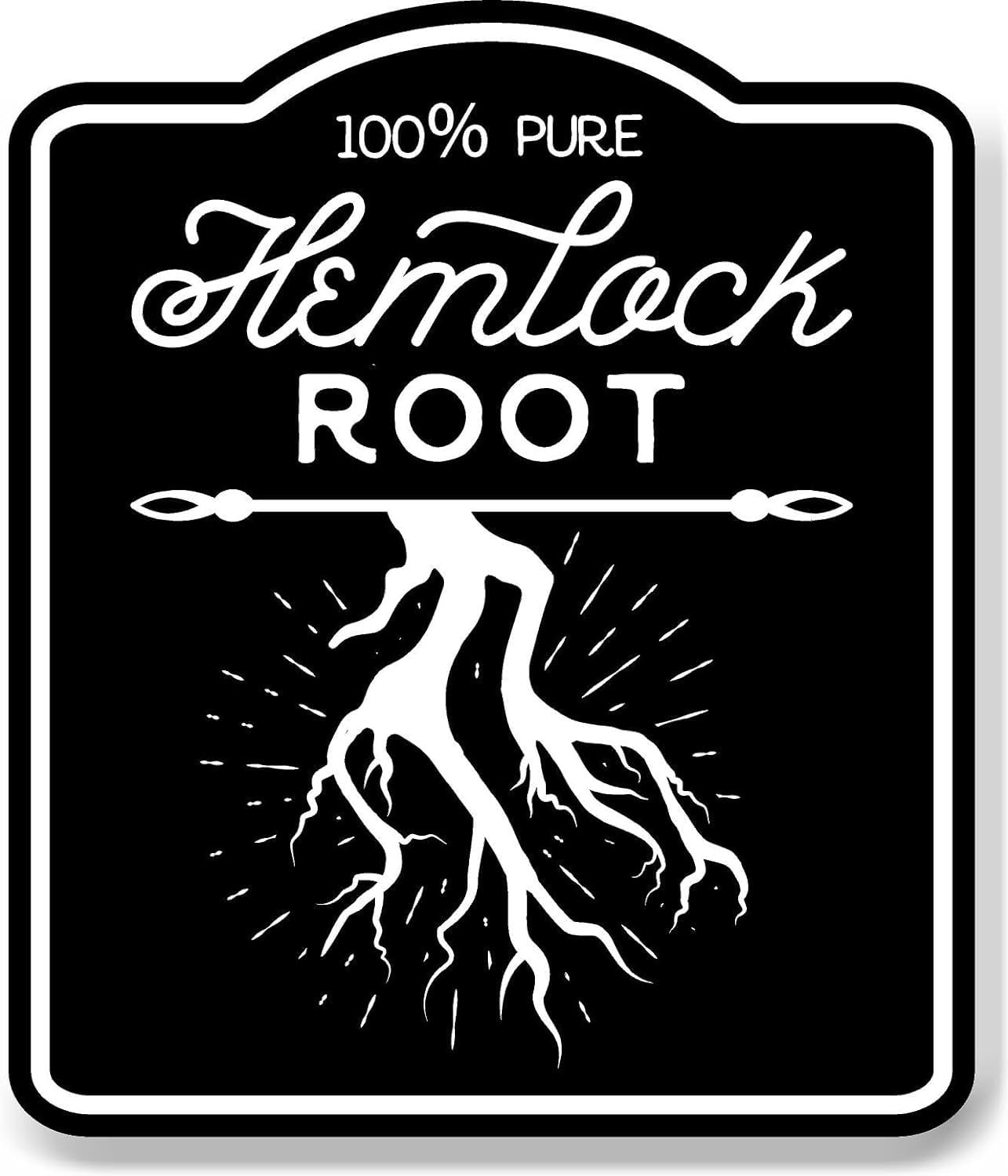 100 Hemlock Root Witch Potion Halloween BLACK Aluminum Composite Sign ...