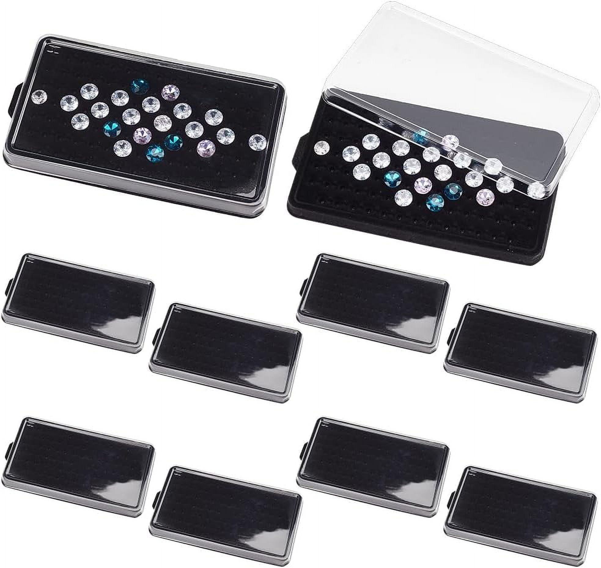 100 Holes Gems Storage Container Diamond Display Boxes Gemstone Jewelry ...