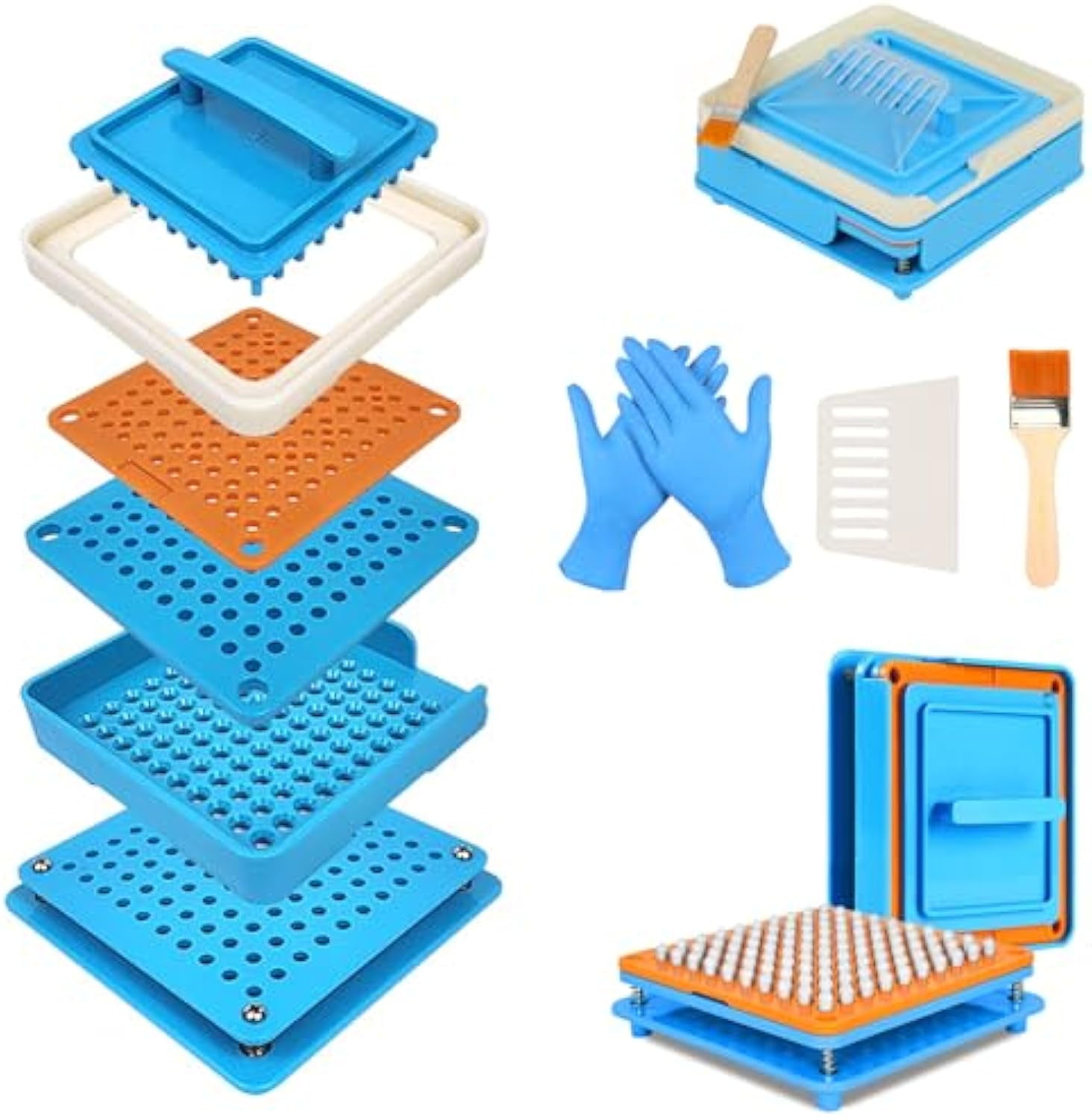 100 Holes Household Manual Filling Tray,0/00/000 Size Multi-Purpose ...