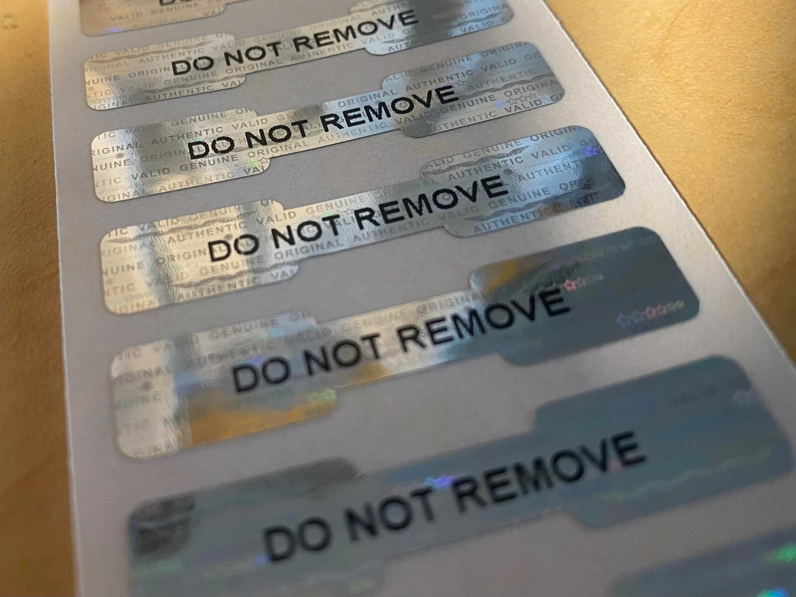 100-Hologram Dogbone Dumb Bell Security Stickers Labels Seals -Do Not ...