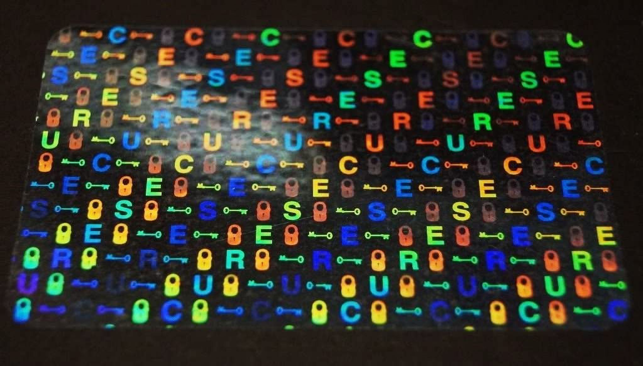 100 Hologram Secure Repeat Self Stick ID Overlays, Thin .05 Mil ...