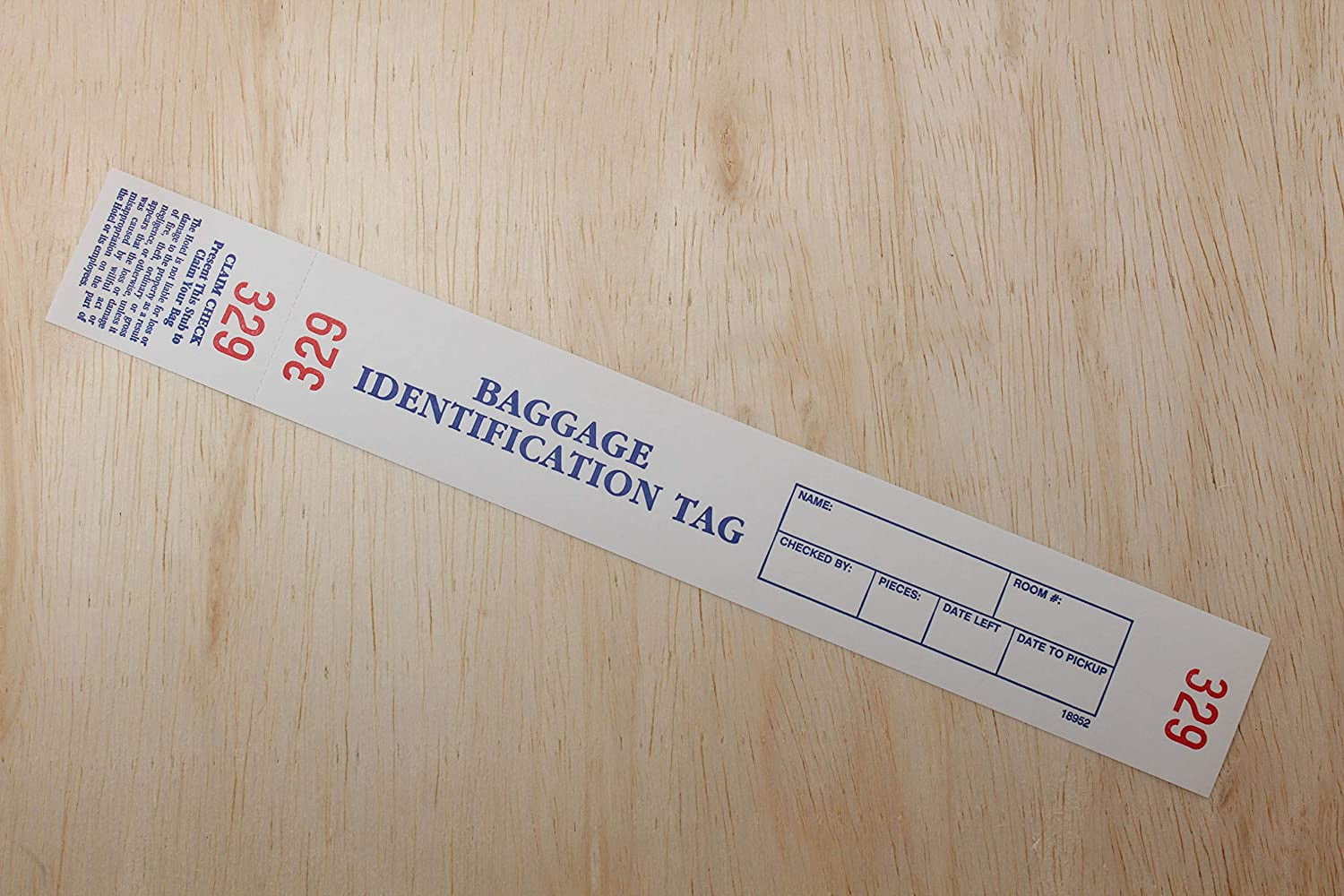 100 Hotel Luggage Claim Tags with Cohesive Self Sticking Back Adhesive ...