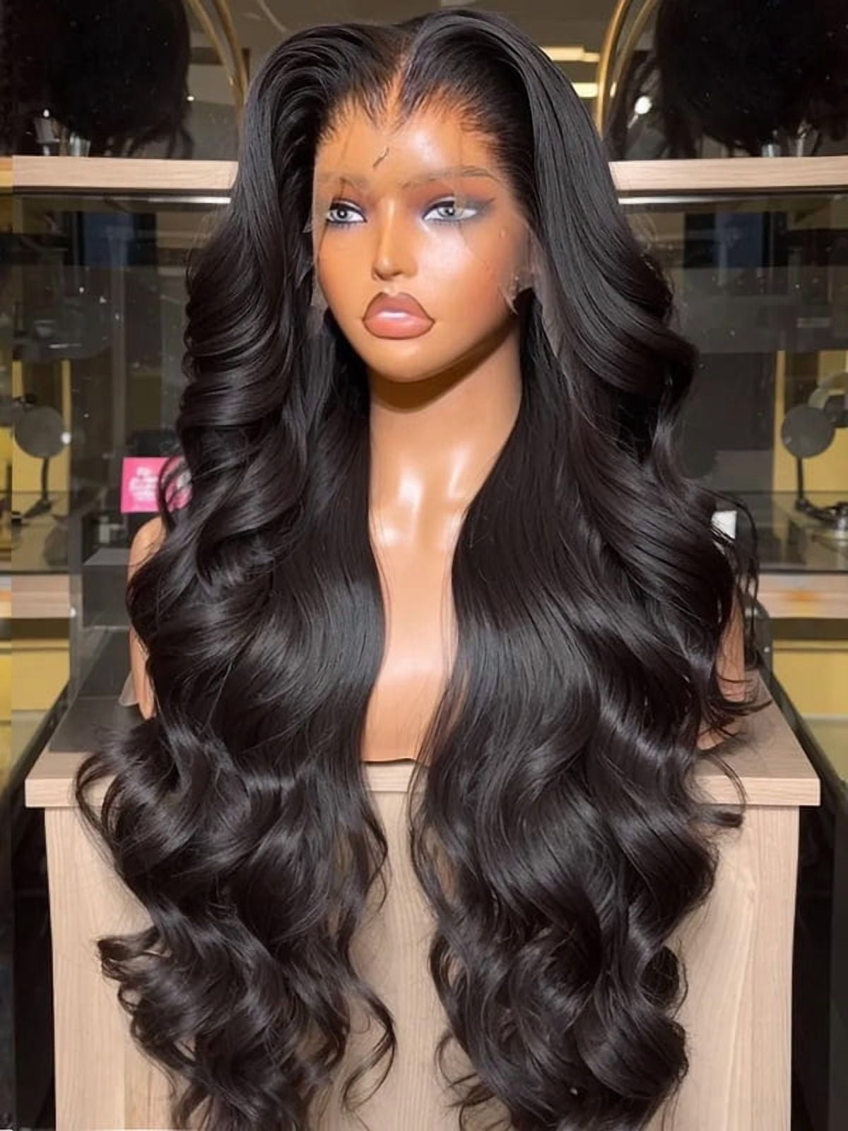 100% Human Hair 13x6 Body Wave Lace Frontal Wig HD 30 40 Inch 13x4 Lace ...