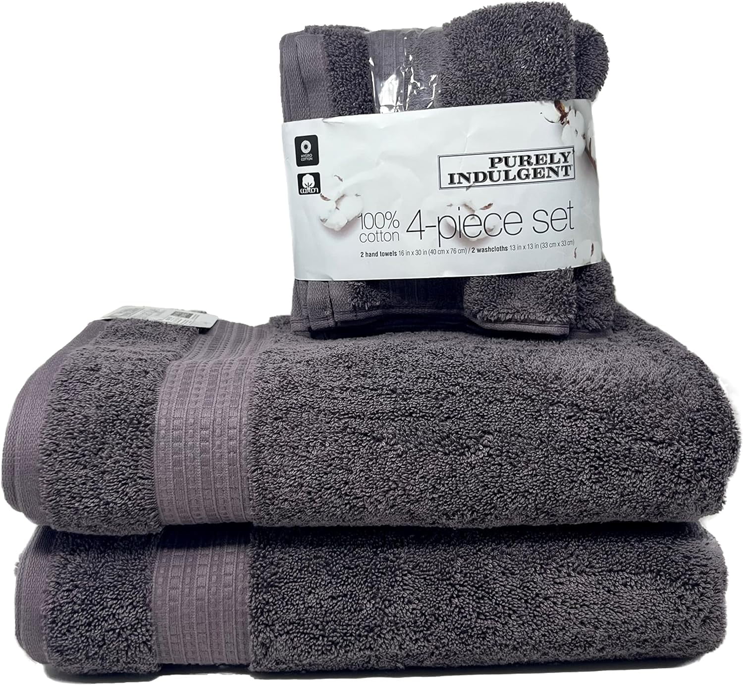 100% HydroCotton | Includes: 2 Luxury Bath Towels, 2 Hand Towels & 2 ...
