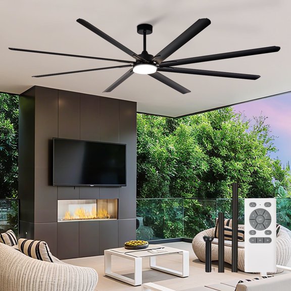 Hunter - Mosley Indoor/Outdoor Ceiling Fan, Wall Control, 52-inch ...