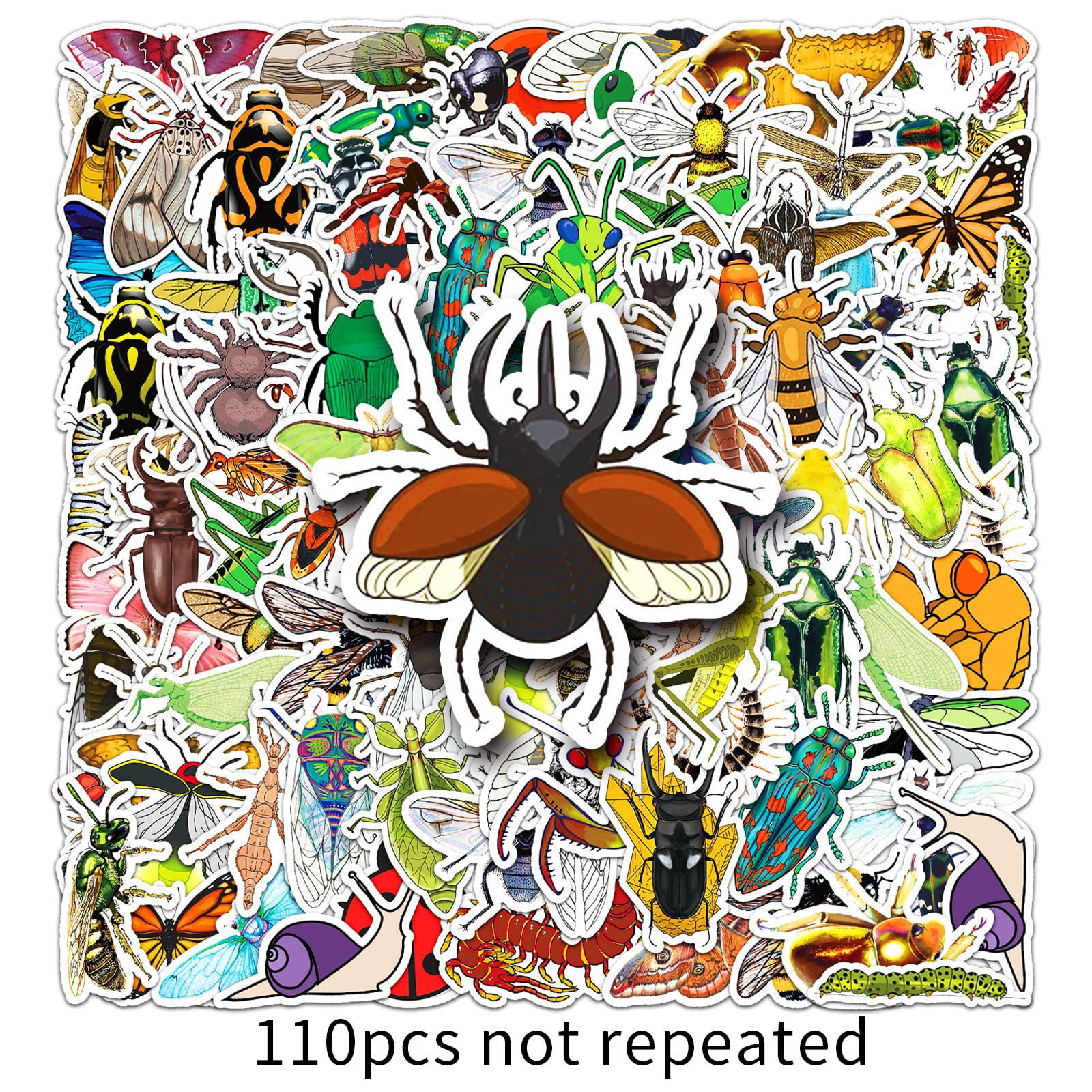 100 Insects Insect Book Stickers Cartoon Animal Graffiti Children's ...