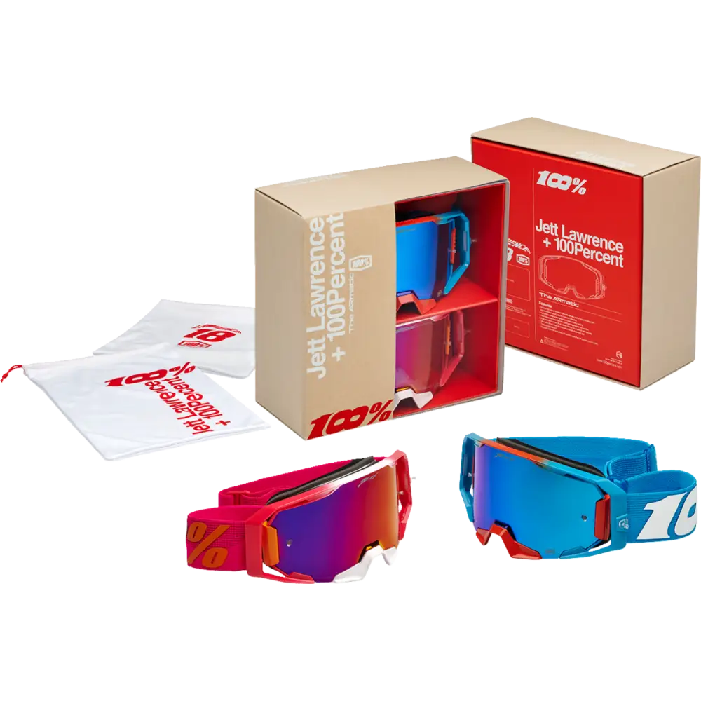 100% Jett Lawrence Armatic Limited Edition Goggle Pack Kit 5662-2090-00 ...