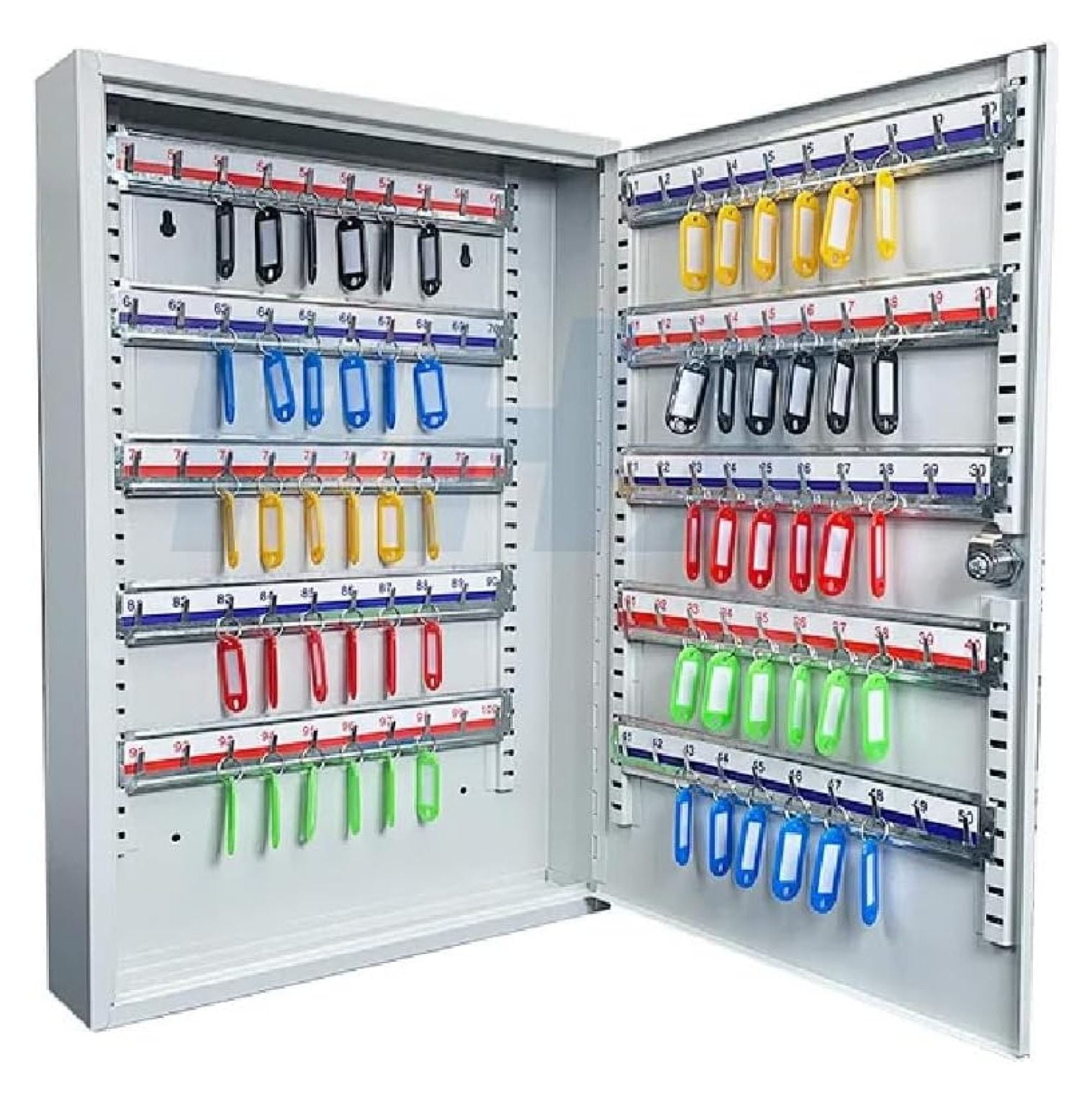 100-Key Wall Mount ﻿Cabinet Box ﻿with Security Key Storage Box Steel ...