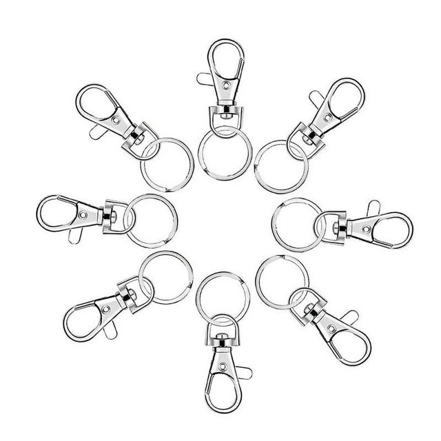 100 Keychain Hooks With Key Rings Keychain Clip Hooks With Rings ...
