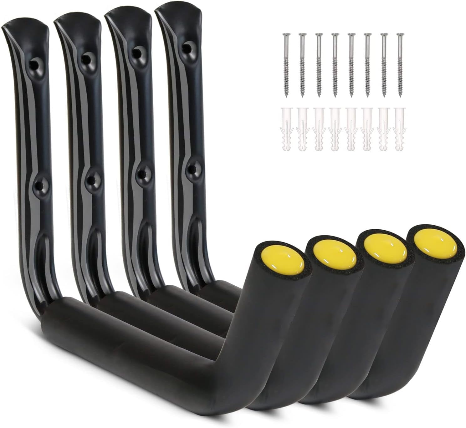 100 LB Capacity (15") Heavy Duty Garage Storage Hooks (4packs) Kayak ...