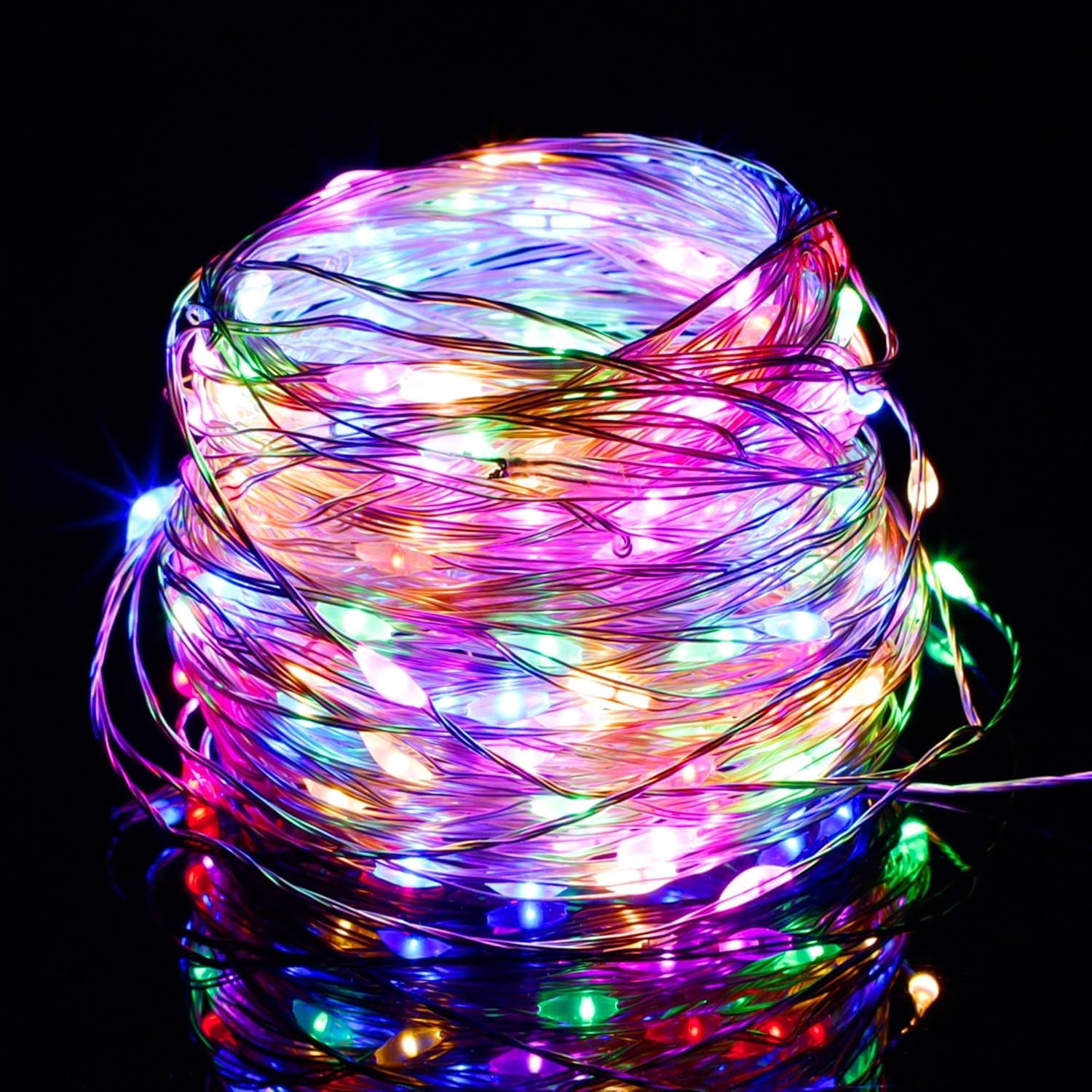 100 LED 33ft Christmas Fairy String Lights USB & Adapter Powered ...