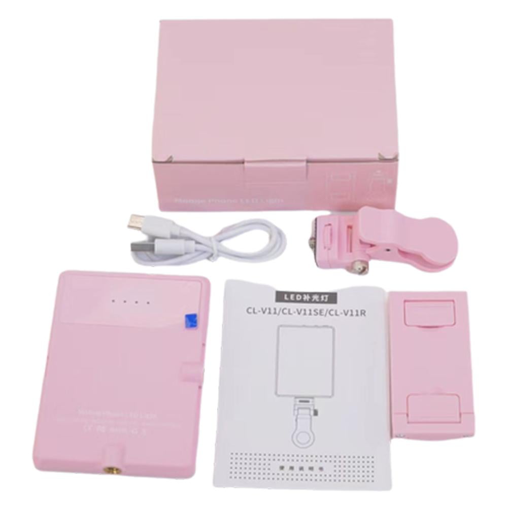 100 LED 5V-1A Rechargeable Cell Phone Fill Light,10-Level Brightness ...