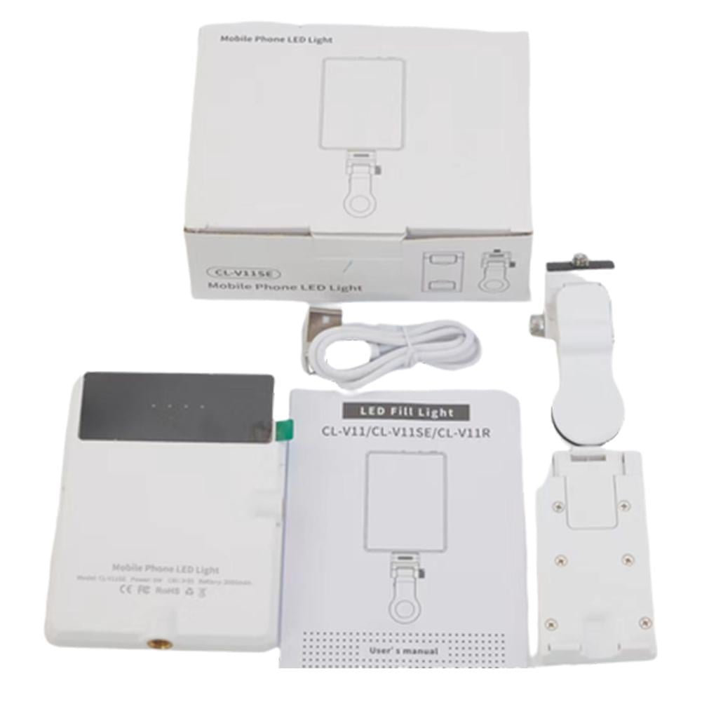 100 LED 5V-1A Rechargeable Cell Phone Fill Light,10-Level Brightness ...