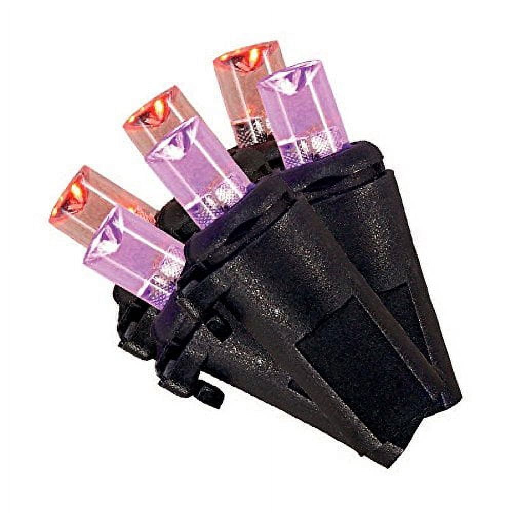 100 LED Dual Color Changing Lights - Orange/Purple - Halloween ...