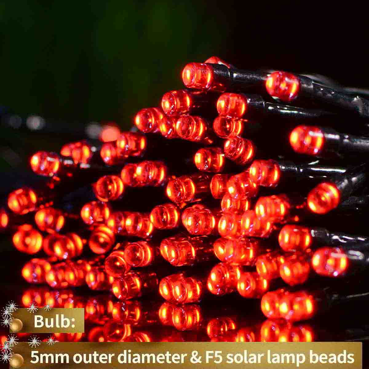 100 LED Patio Light with 8 Modes, IP65 Waterproof, 42ft Outdoor String ...