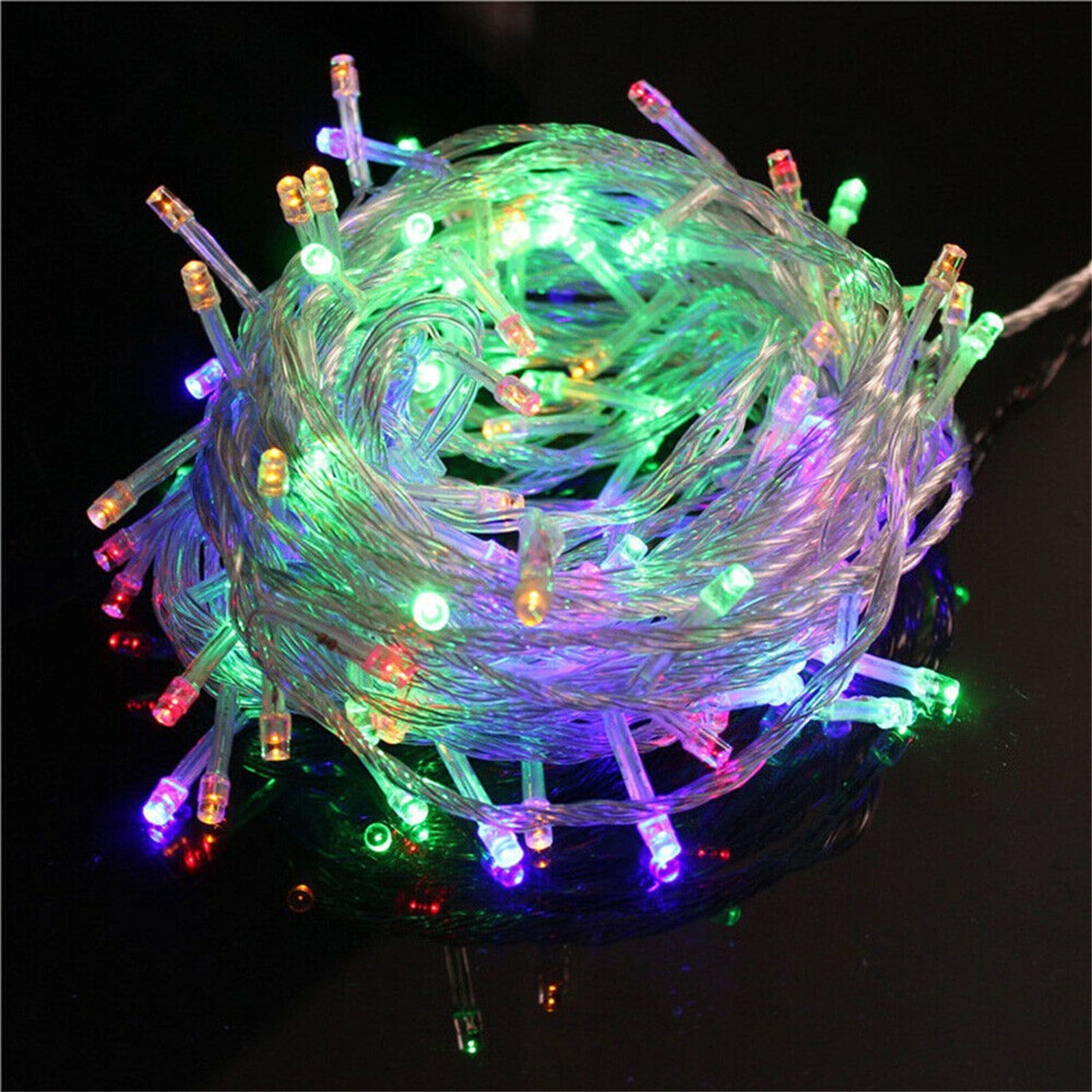 100 LED String Lights, 10M Outdoor Waterproof RGB Christmas Tree String ...